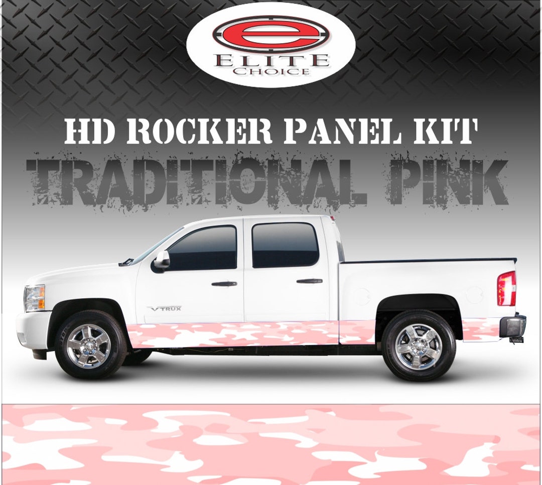 Traditional Pink Camo Rocker Panel Graphic Decal Wrap Truck SUV - 12" X ...