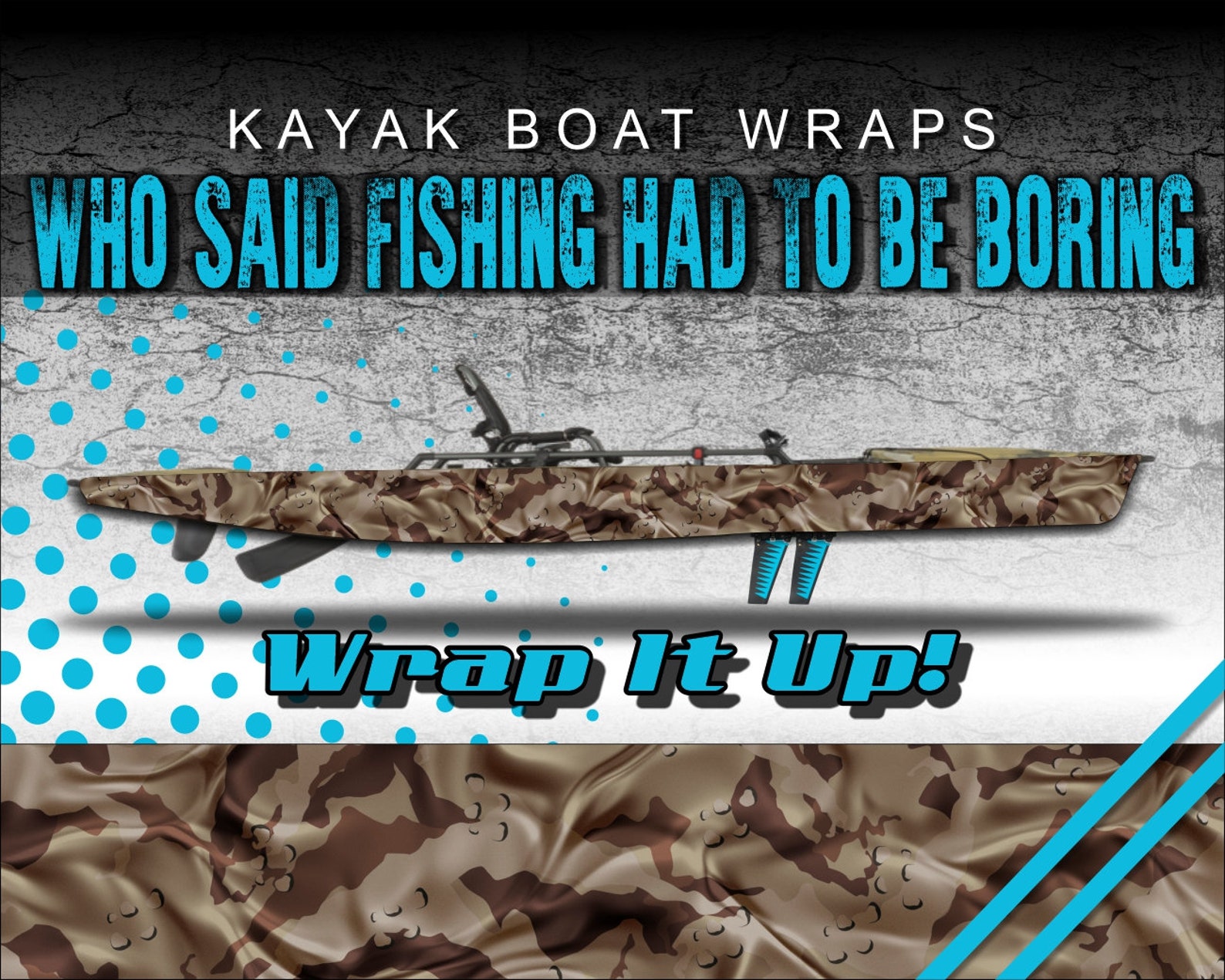 Classic Desert Cloth Camo Kayak Vinyl Wrap Kit Graphic | Etsy