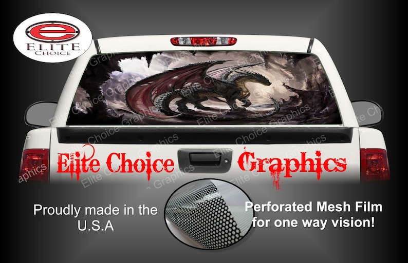 Dragon Cave Rear Window Graphic Tint Decal Sticker Truck SUV - Etsy