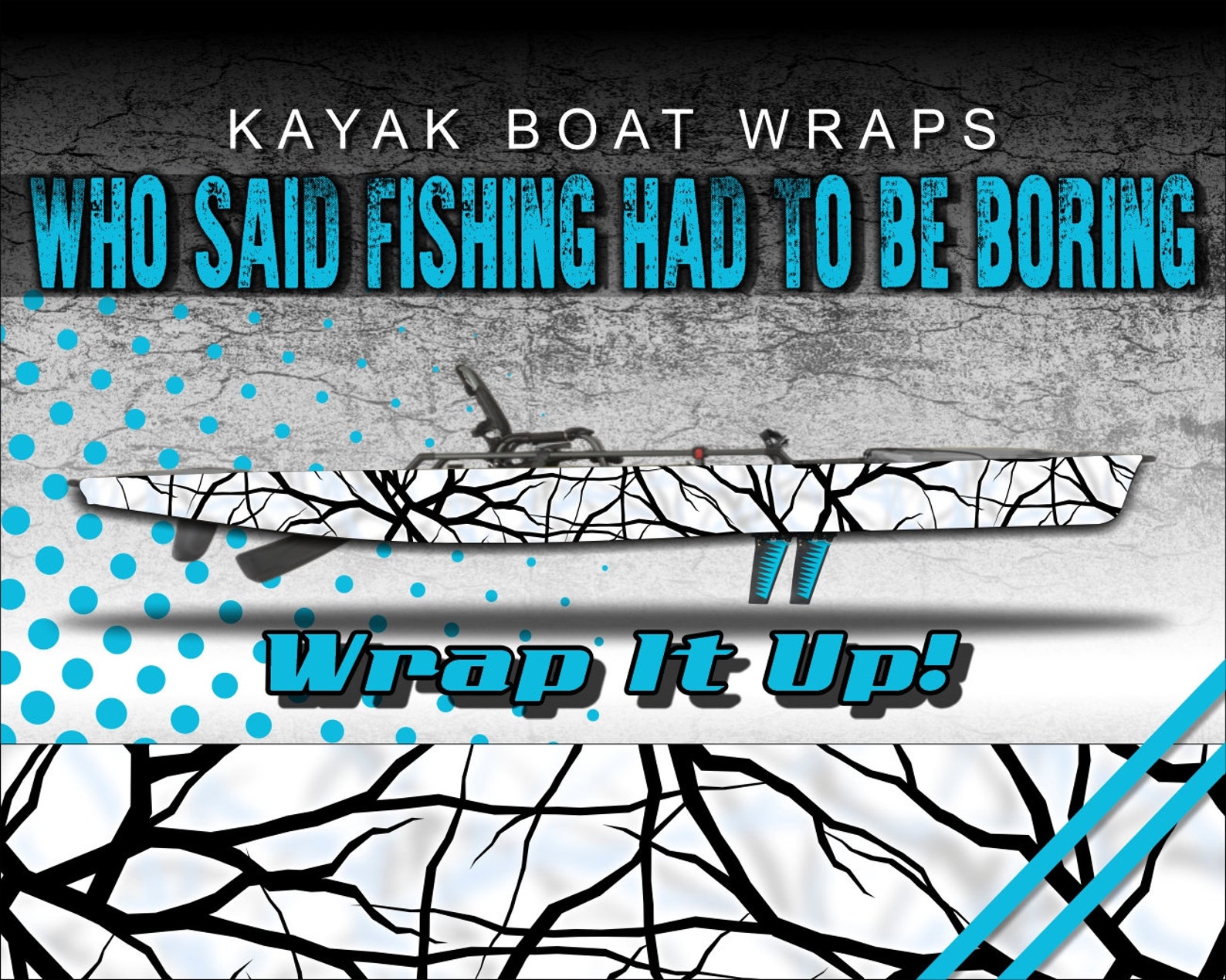 Savage Snow Camo Kayak Vinyl Wrap Kit Graphic Decal/sticker - Etsy