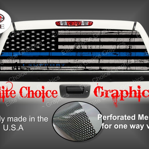 Thin Blue Line Rear Window Decal - Etsy