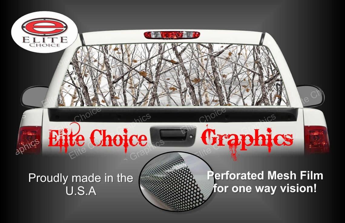 Snow Camo Rear Window Graphic Tint Decal Sticker Truck SUV Van | Etsy
