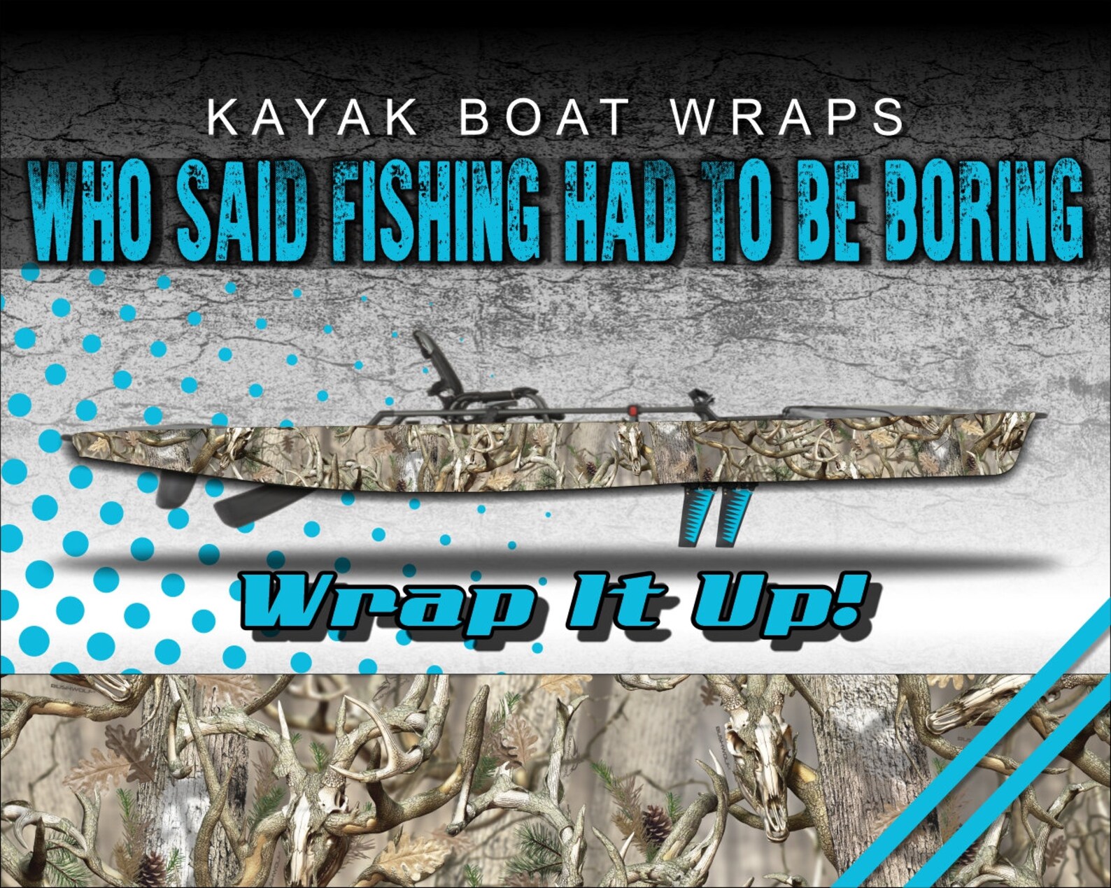 Obliteration Buck Camo Kayak Vinyl Wrap Kit Graphic | Etsy