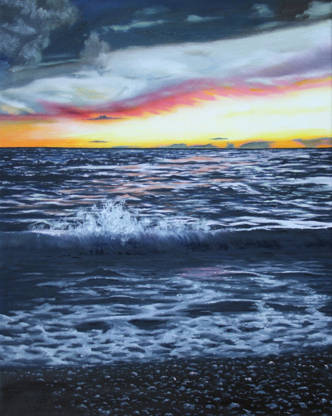 Fiery Sunset Borth West Wales - Etsy