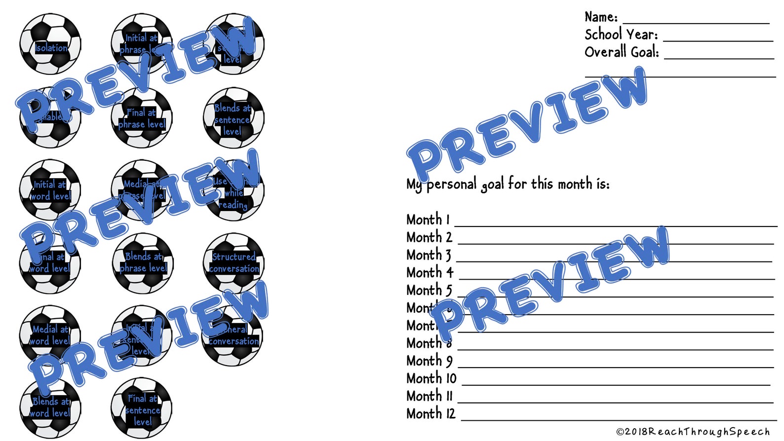 Speech Therapy Articulation Goal Tracking - Etsy