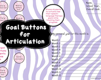 Speech Therapy Articulation Goal Tracker - Etsy