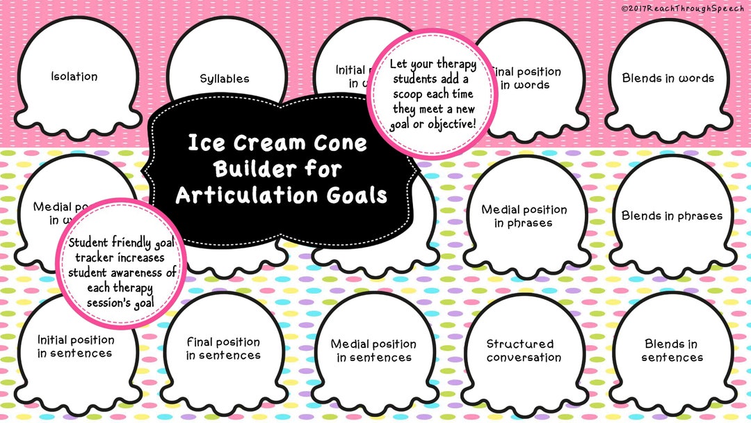 Speech Therapy Articulation Goal Tracker - Etsy
