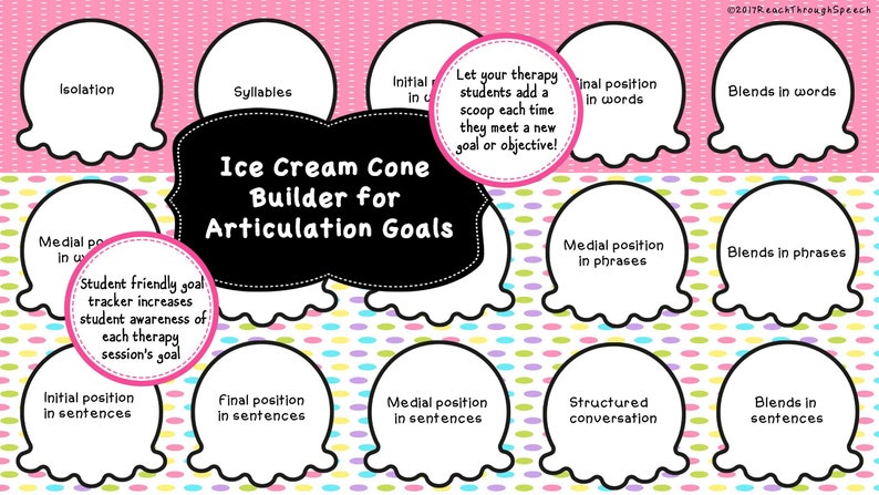 Speech Therapy Articulation Goal Tracker - Etsy