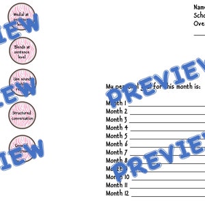 Speech Therapy Articulation Goal Tracking - Etsy