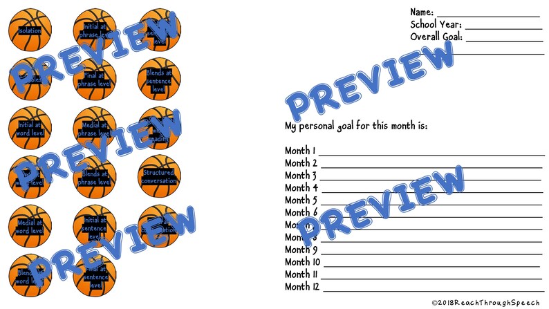 Speech Therapy Articulation Goal Tracking - Etsy