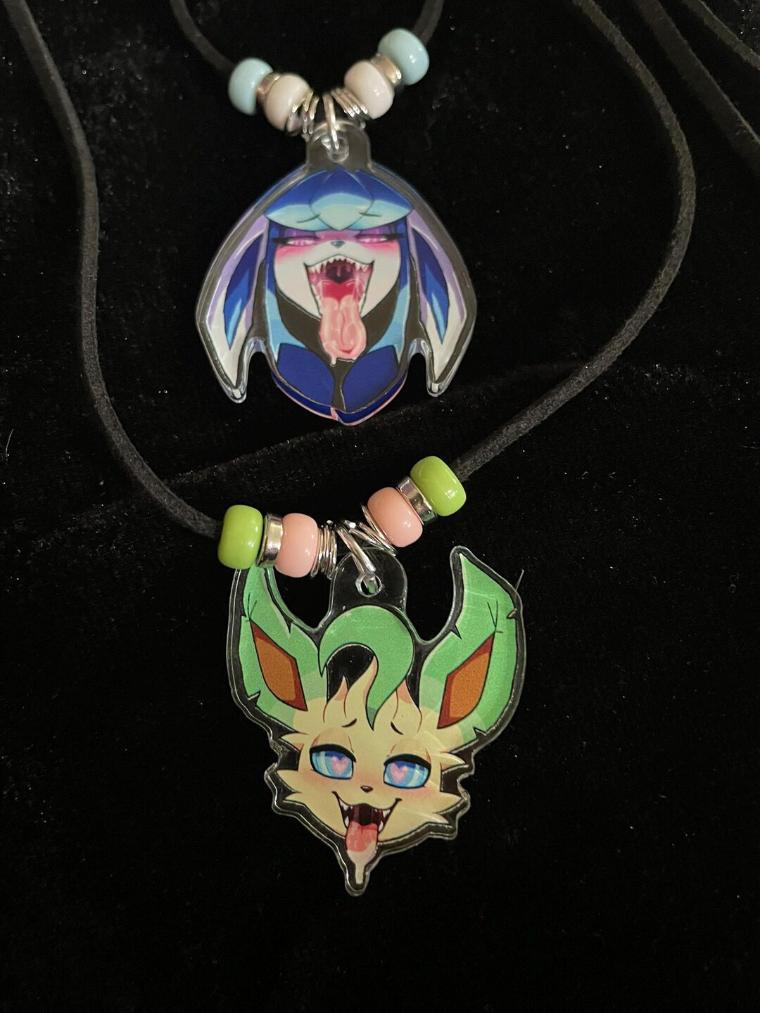 Dripping Maw Leafy Eon Evolution Suede Corded Necklace With Abacus ...