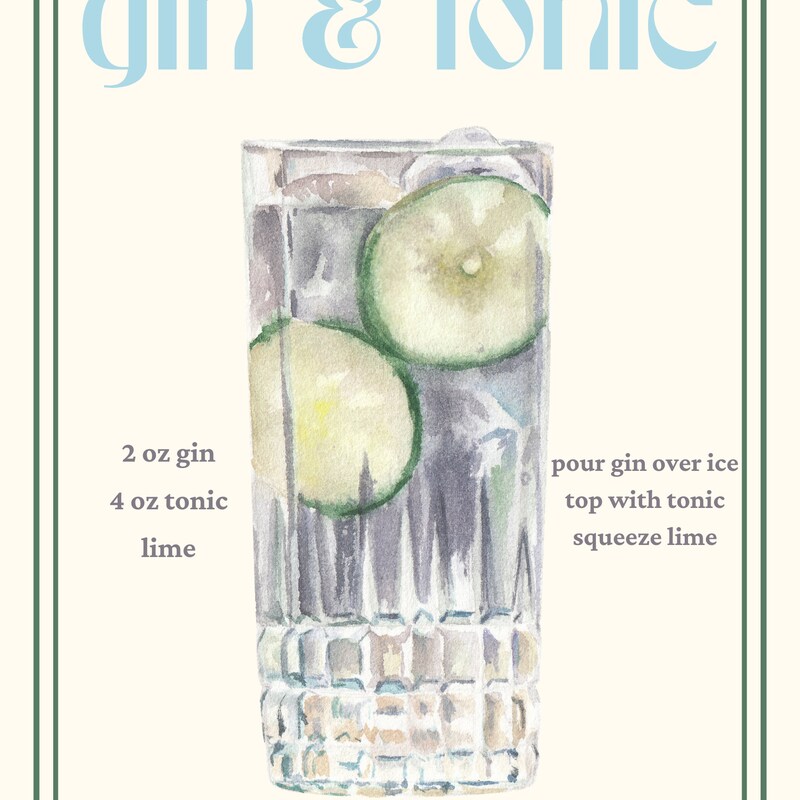 Gin Poster - Etsy