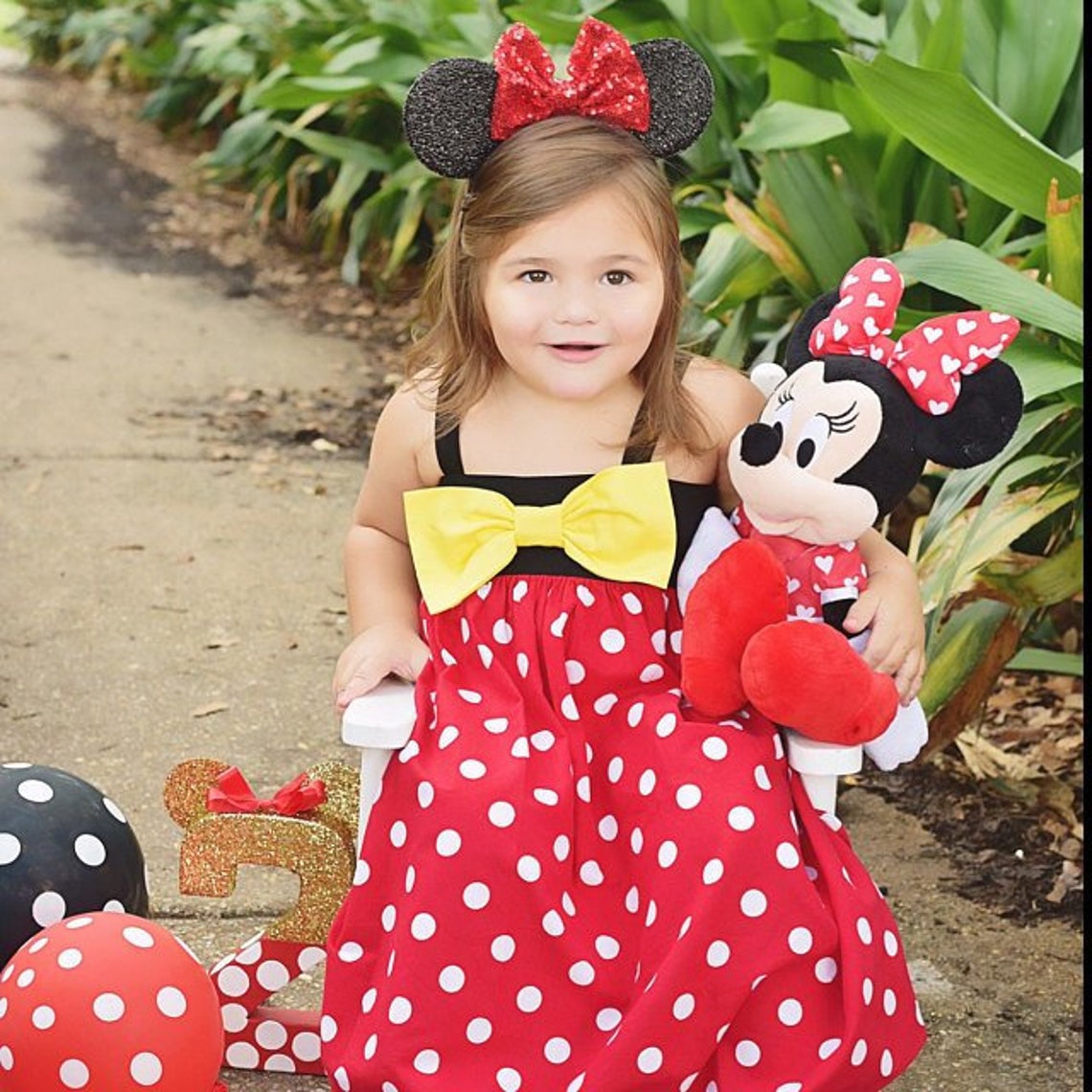 Minnie Mouse Dress, Minnie Dress, Baby Girls Dress, Little Girl Dress ...