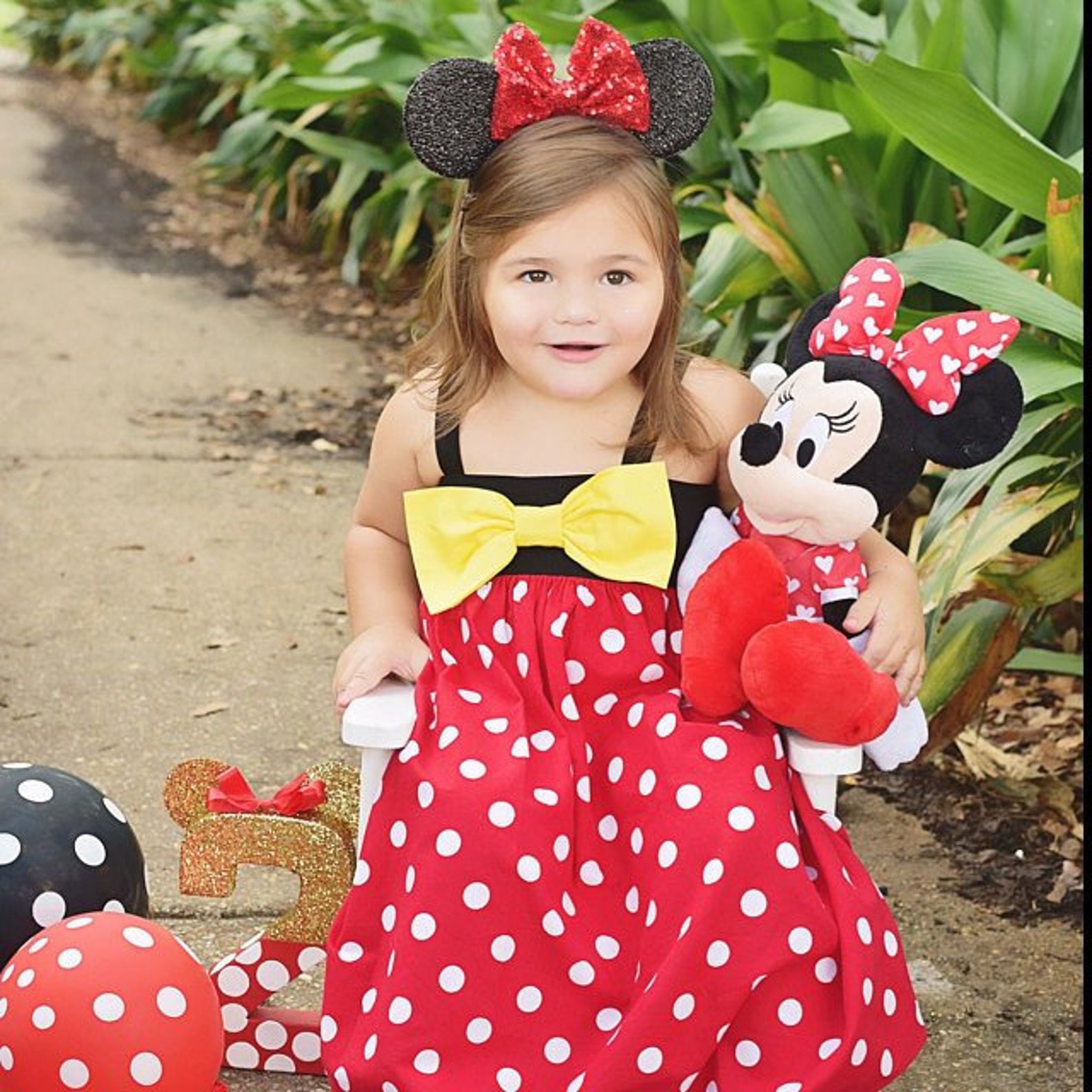 Minnie Mouse Dress, Minnie Dress, Baby Girls Dress, Little Girl Dress ...