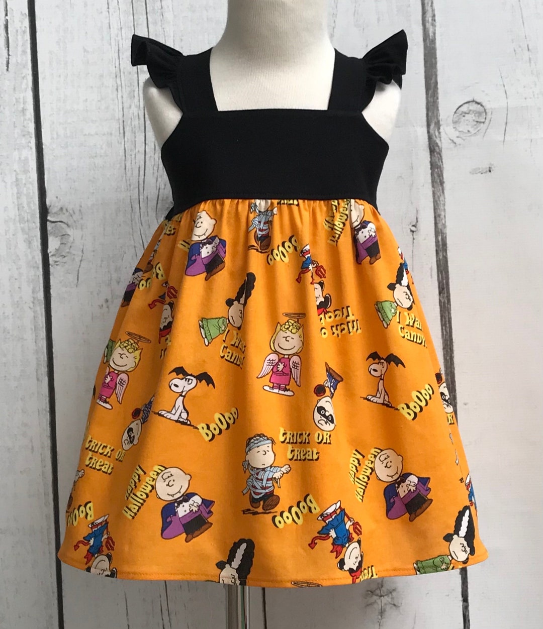 Charlie Brown, Snoopy, Lucy and Linus Halloween Dress, Baby Girls Dress ...