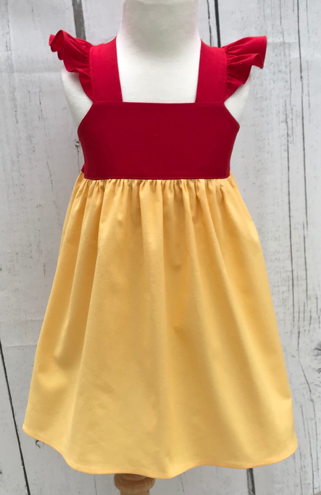 Winnie the Pooh Dress, Disney Dress, Embroider Baby Girls Dress, Little ...
