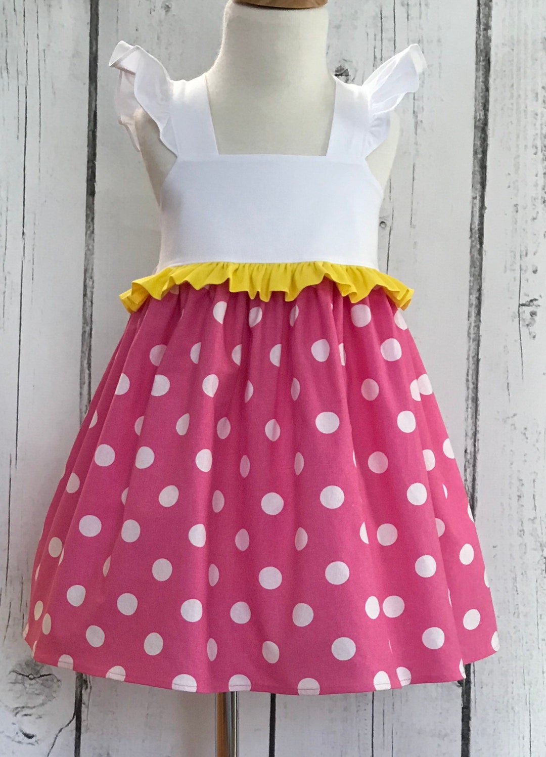 Minnie Mouse Dress, Pink Minnie Dress, Disney Style Dress, Baby Girls ...
