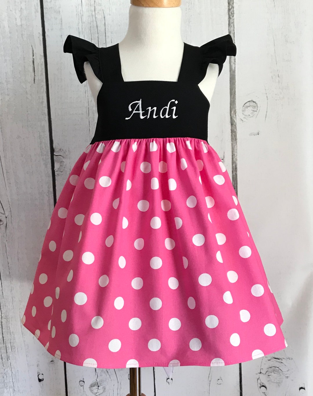 Minnie Mouse Dress, Minnie Dress, Pink Minnie Mouse Dress, Little Girls ...