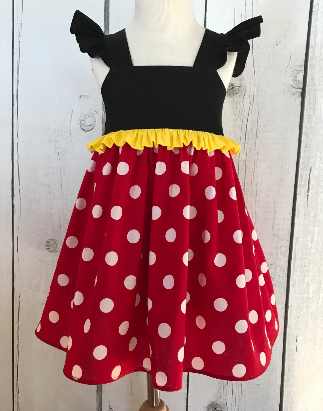 Minnie Mouse Dress, Minnie Dress, Monogram Disney Style Dress, Baby ...