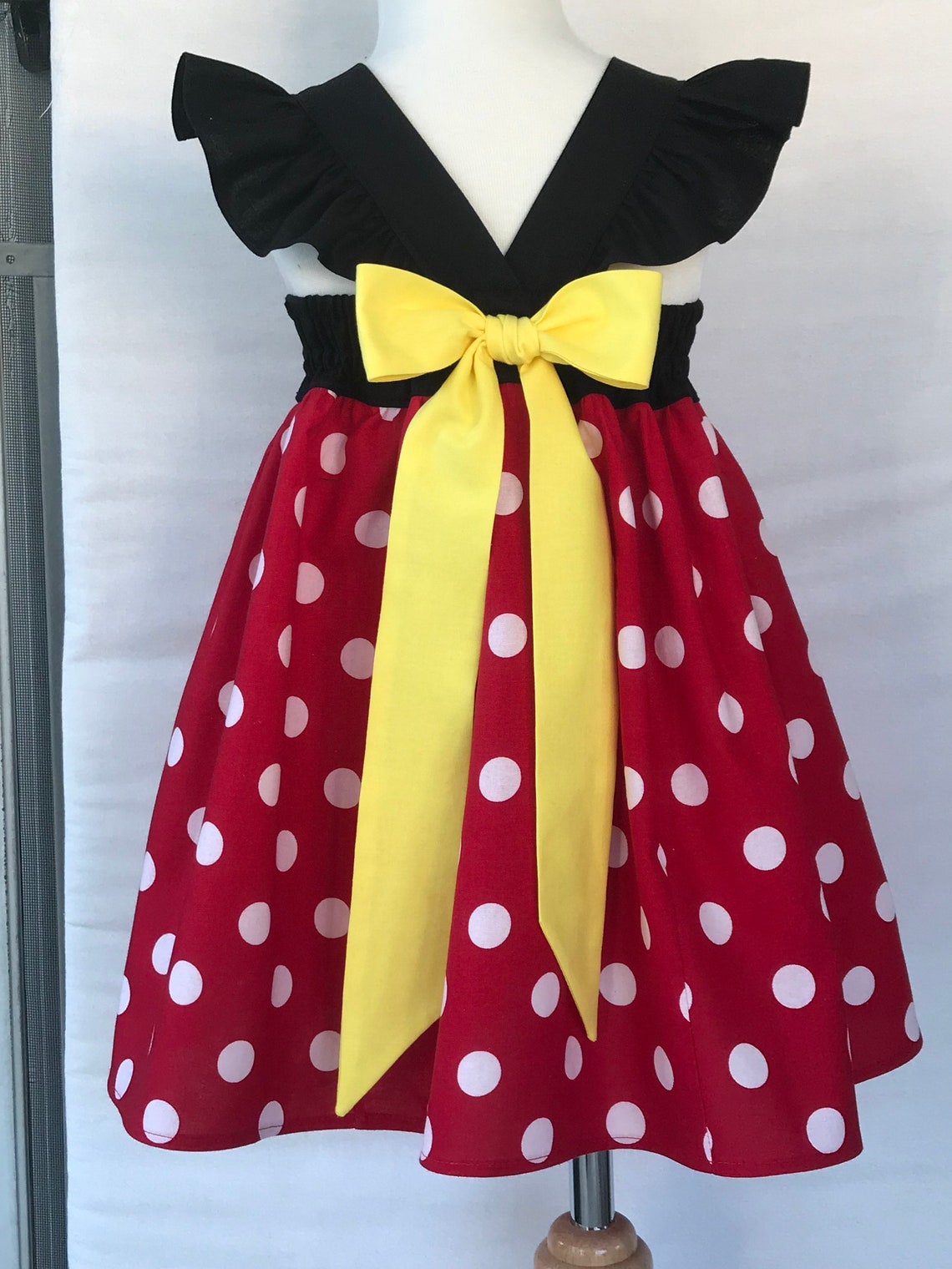 Minnie Mouse Dress Minnie Dress Embroidery Disney Style - Etsy