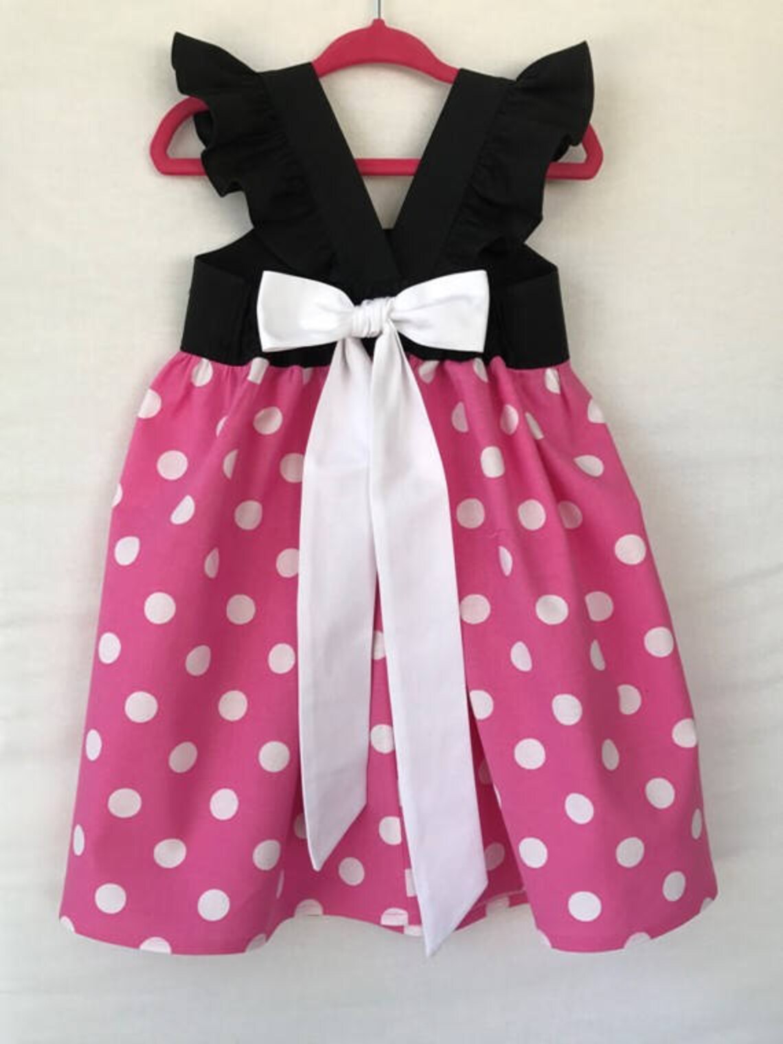 Minnie Mouse Dress, Minnie Dress, Pink Minnie Mouse Dress, Little Girls ...
