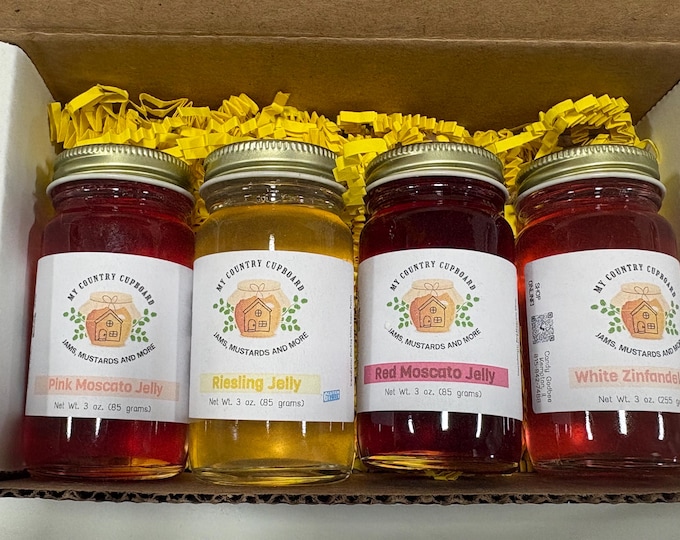 Jam/jelly Gift Box 4 Pack - 8oz - Etsy
