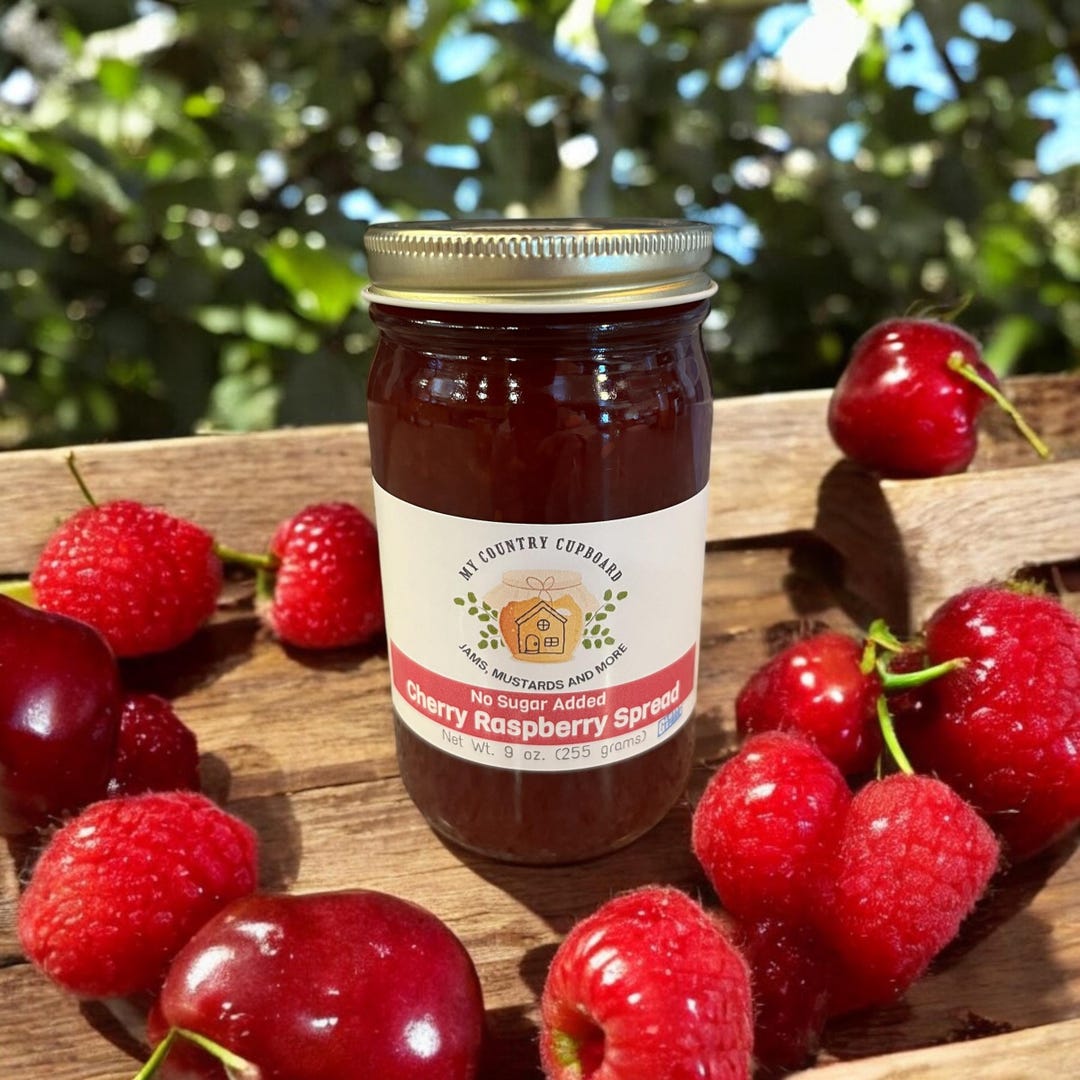 No Sugar Added Cherry Raspberry Spread - Etsy