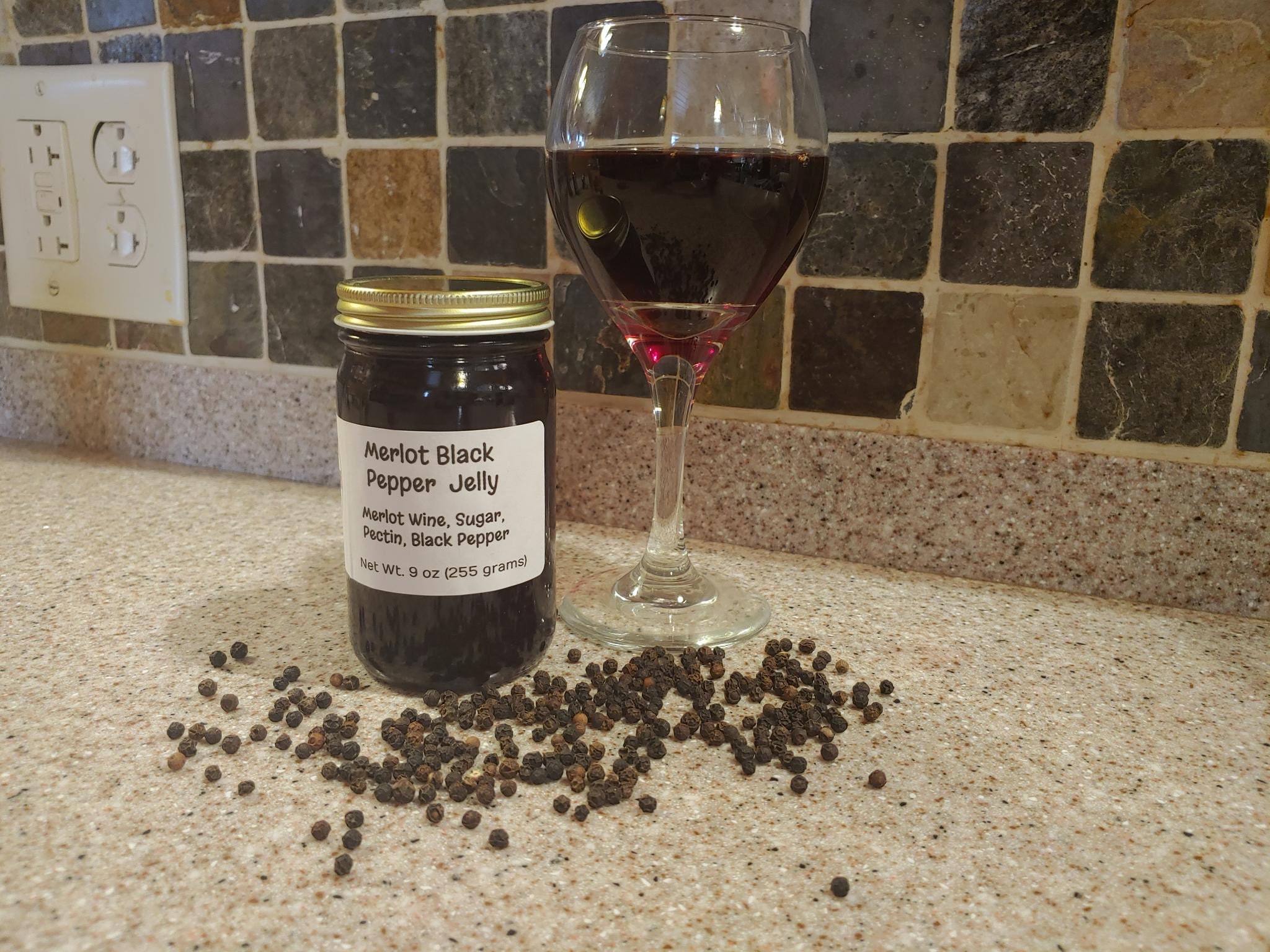 Merlot Black Pepper Jelly Merlot Jelly - Etsy