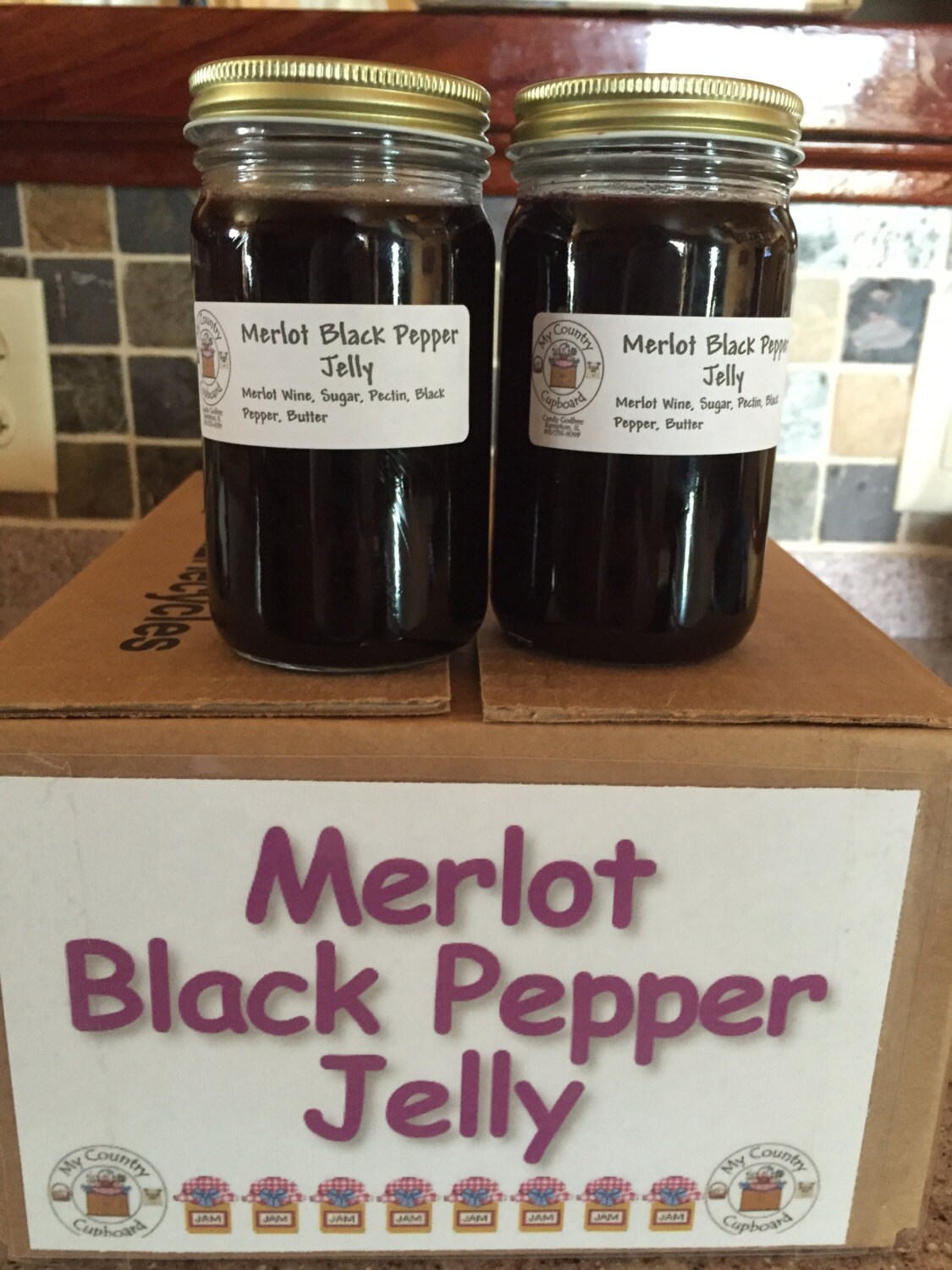 Merlot Black Pepper Jelly Merlot Jelly - Etsy