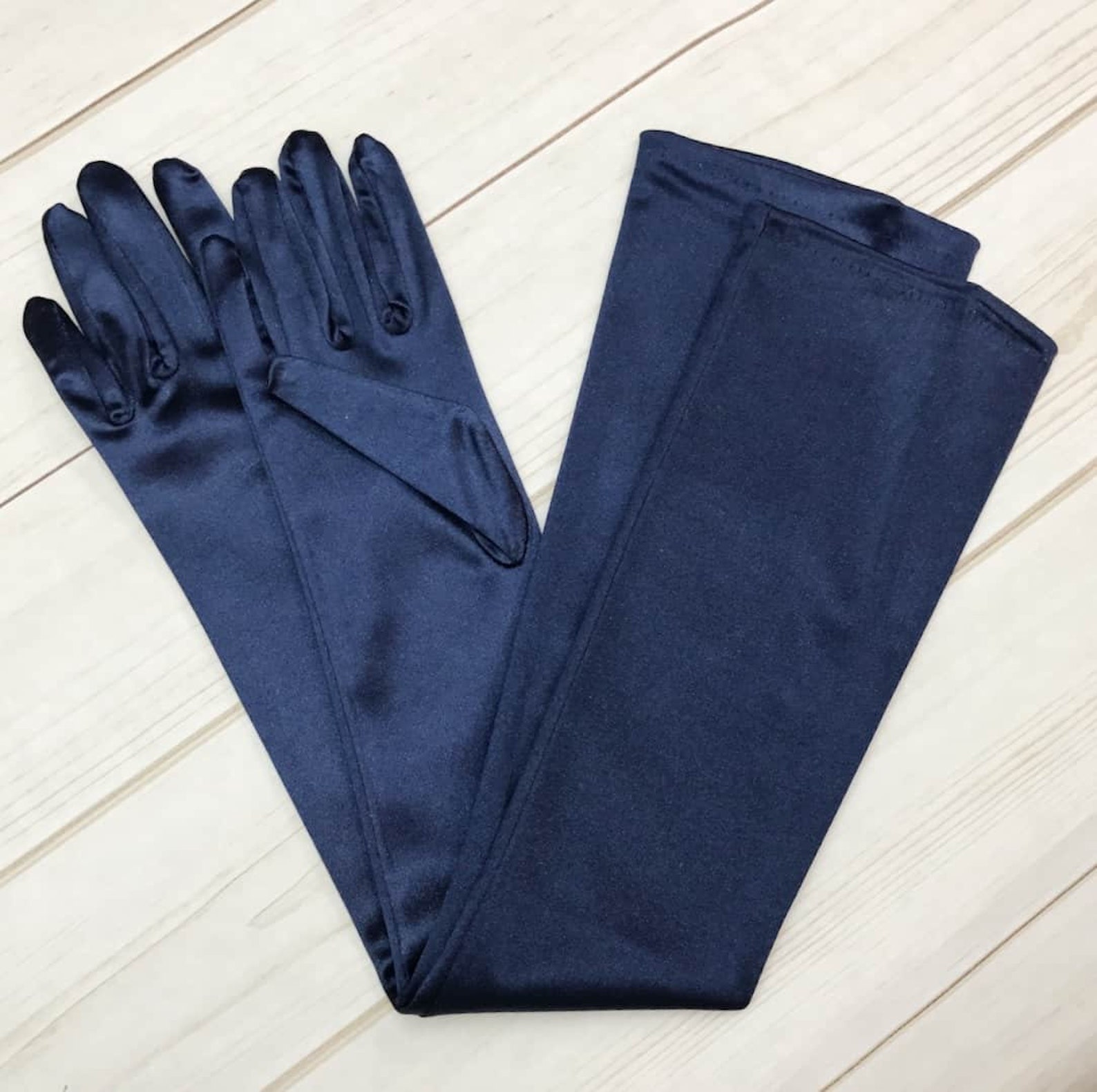Long Opera Length Satin Gloves - Elegant Formal Gloves, Below Shoulder ...