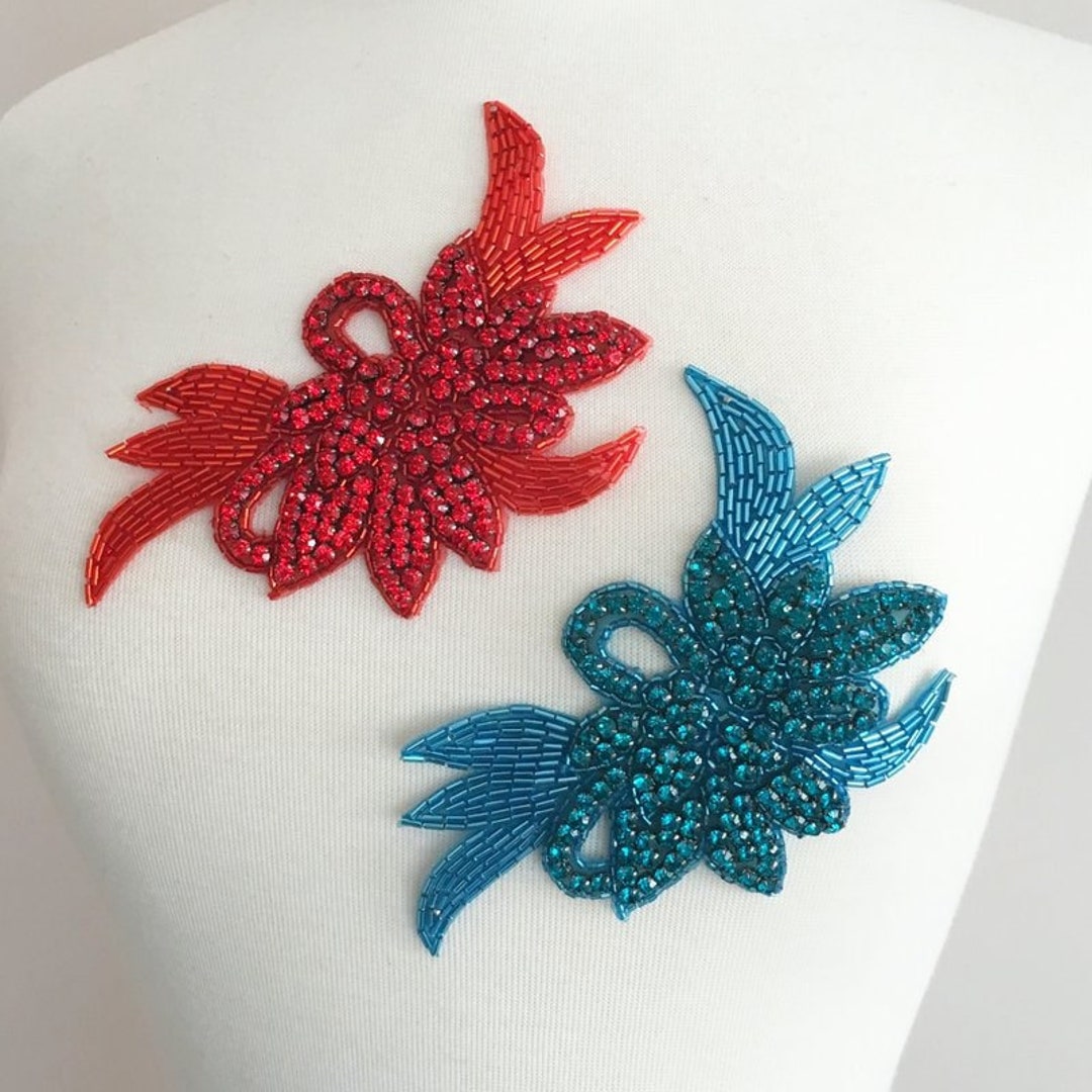 Rhinestone Abstract Flower (colors) - Etsy