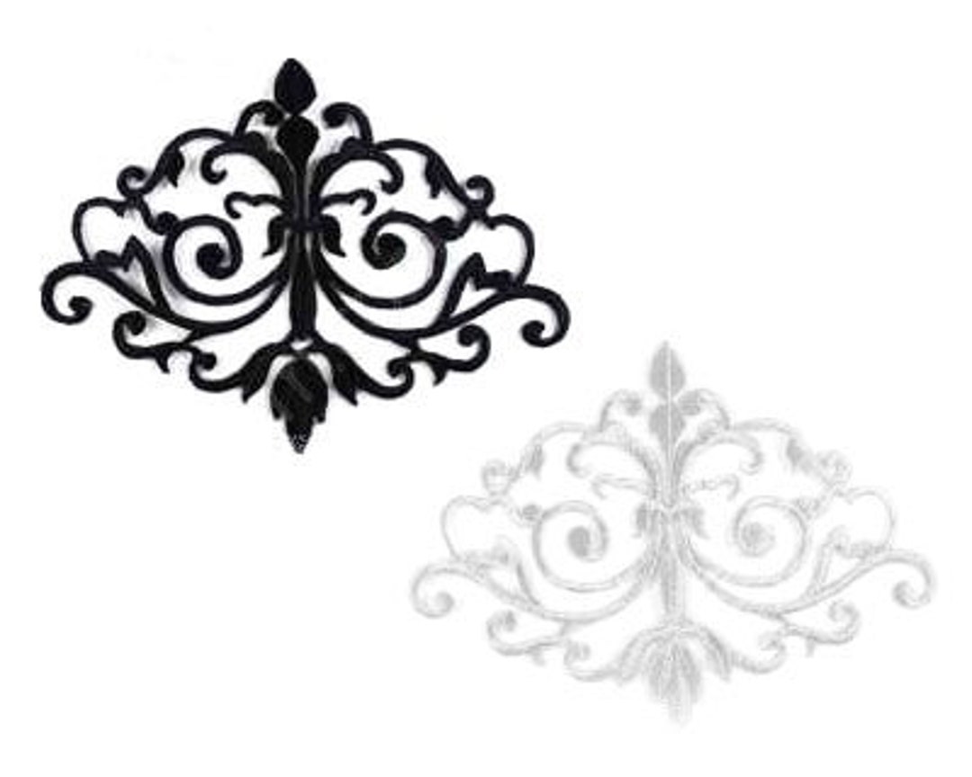 Small Embroidered Scroll (white or Black) - Etsy