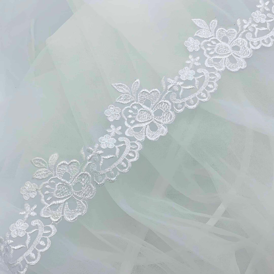 Delores Floral Organza Lace Trim - Etsy