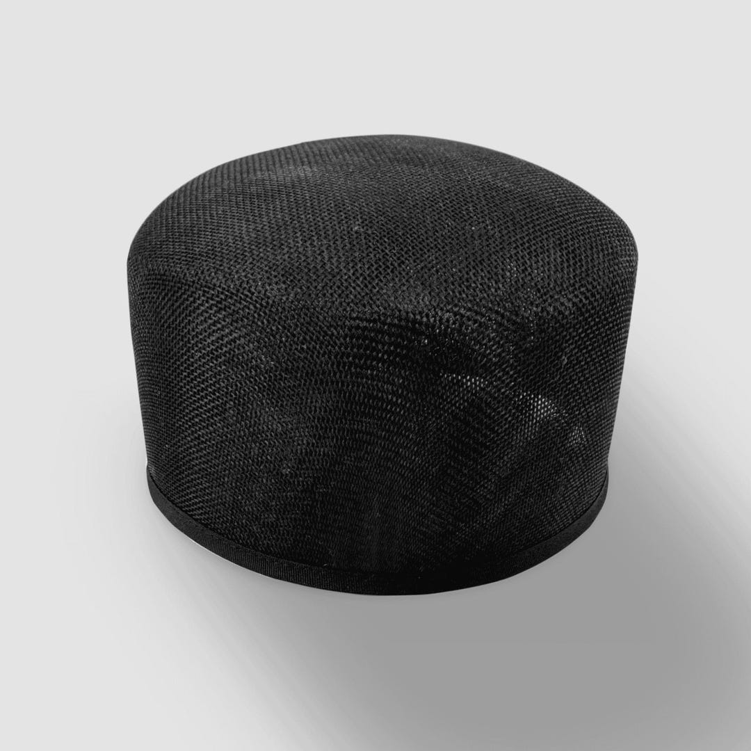 Extra Large Buckram Pillbox Hat 3.5” Height - Vintage Millinery, DIY ...