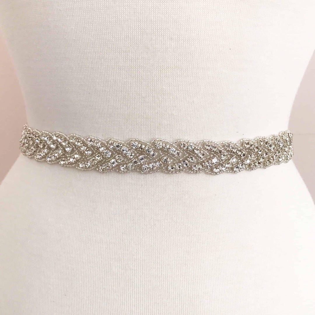 Braid Rhinestone Beaded Trim - Etsy