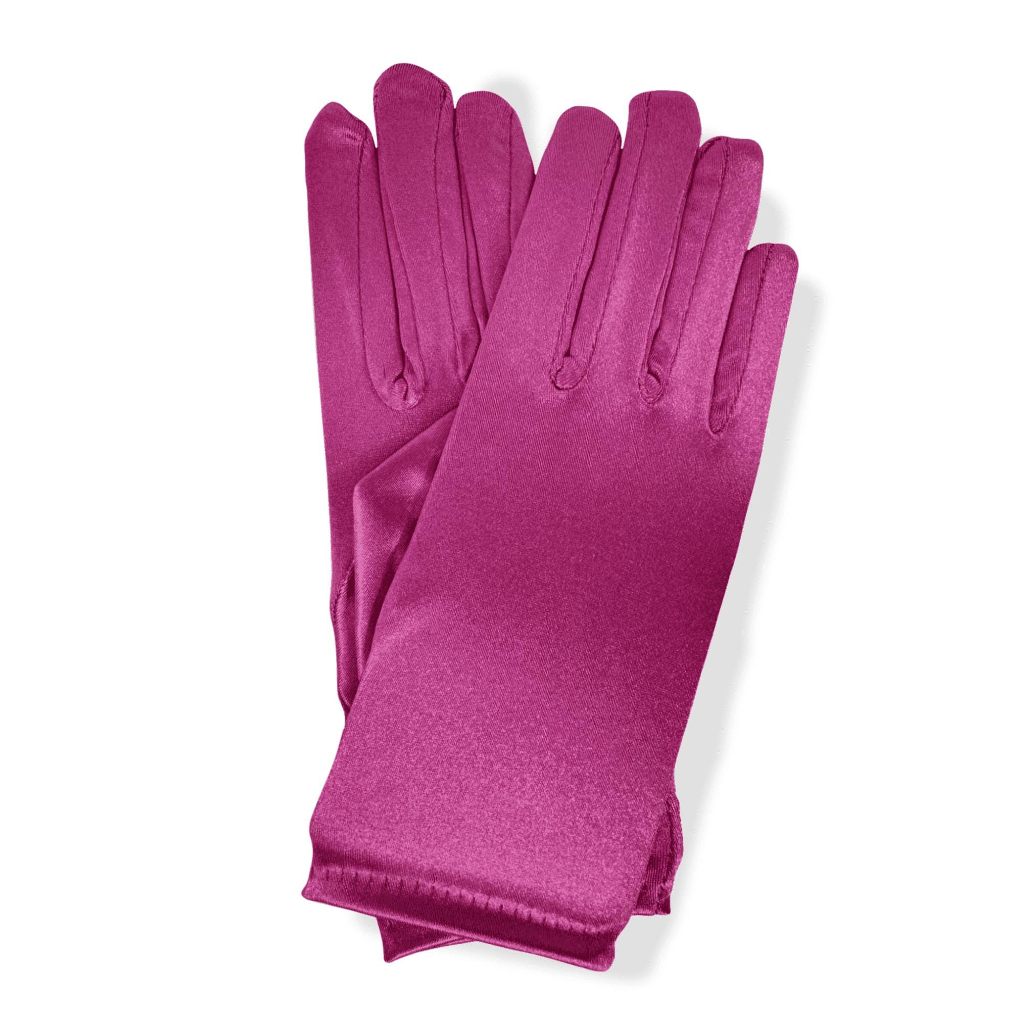 Short Shiny Satin Gloves | Elegant and Stylish Formal Gloves for ...