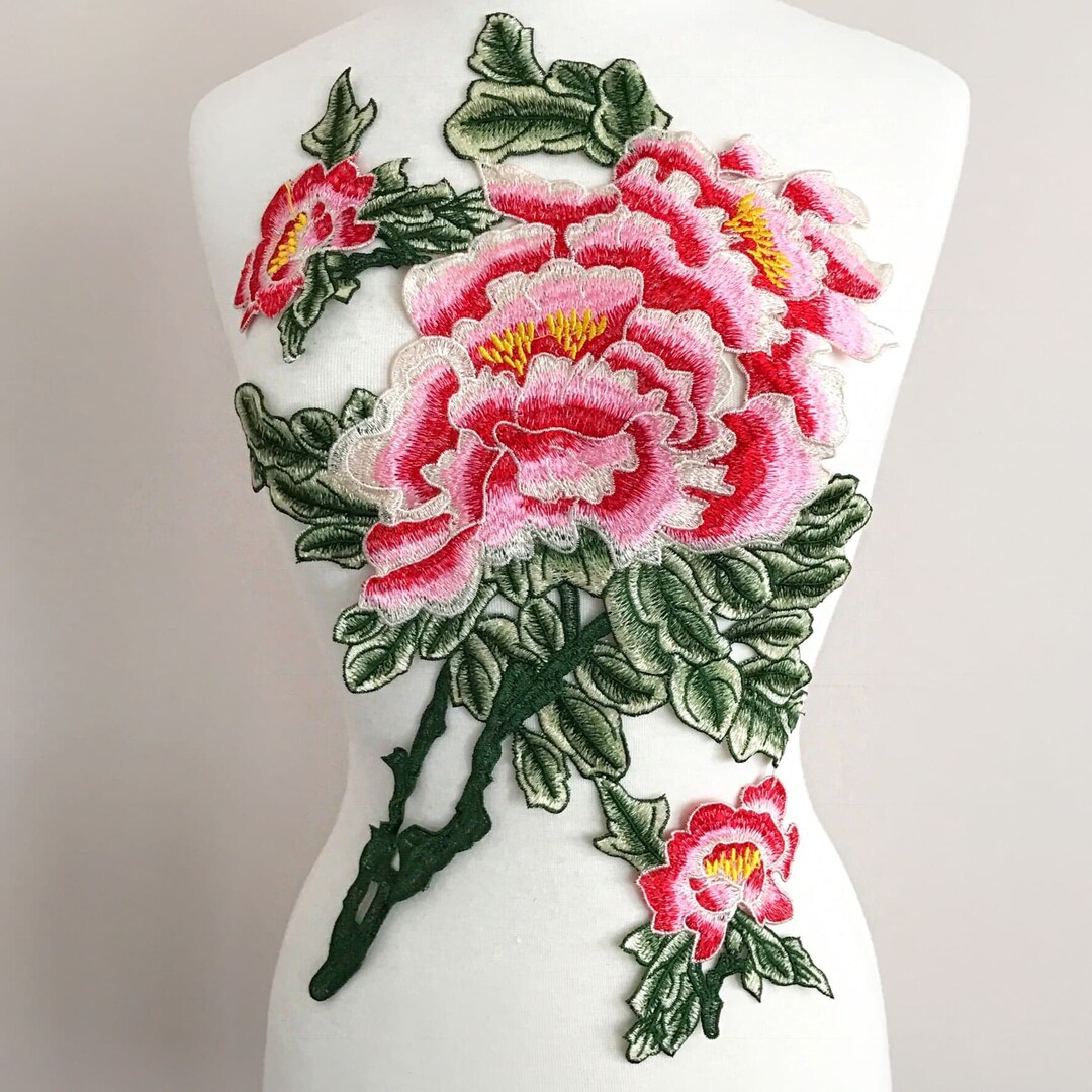 Superbloom Floral Embroidered Applique - Etsy