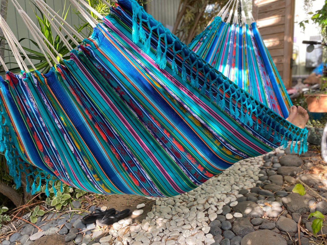 Hammock With Braided Fringe Inca Patterns UV & Mildew Resistant for ...