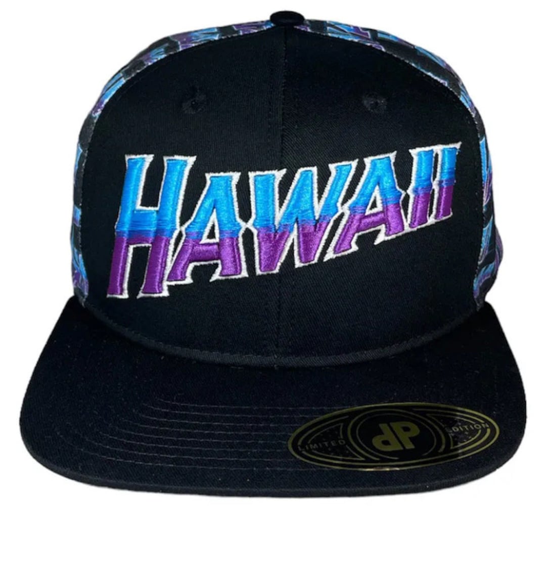Snapback Hats From Maui, Hawaii Embroidered hawaii Flat Bill Hat One ...
