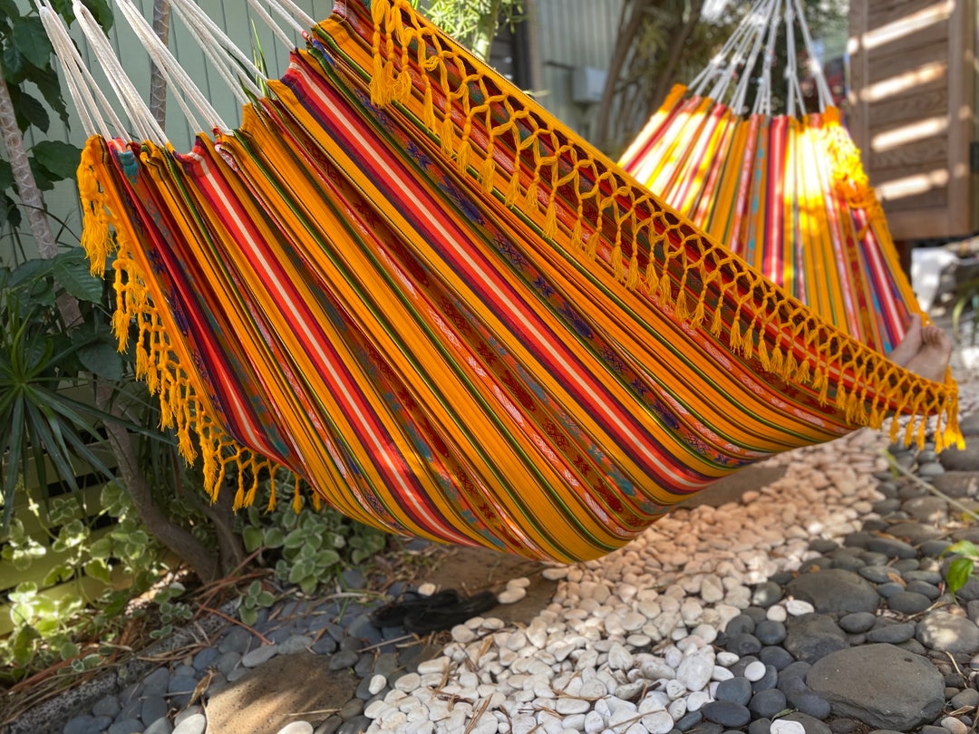 Hammock With Braided Fringe Inca Patterns UV & Mildew Resistant for ...