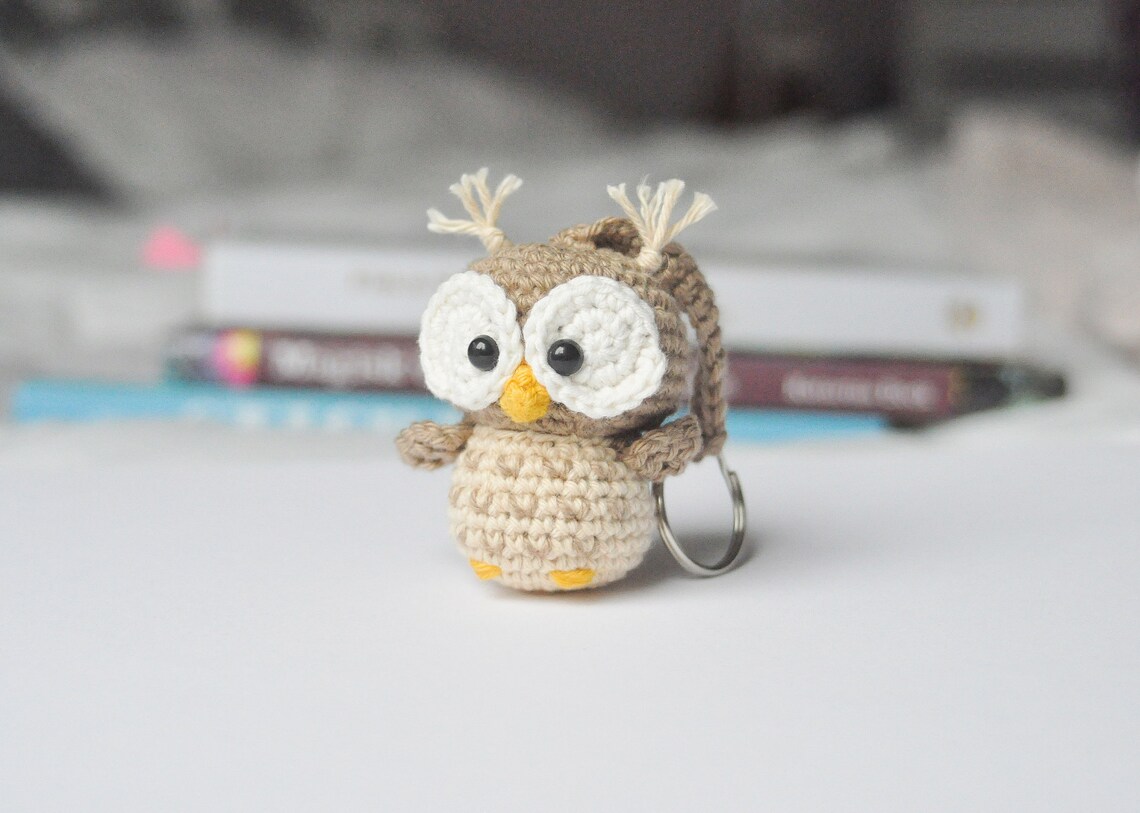 Keychain Owl CROCHET PDF PATTERN english - Etsy