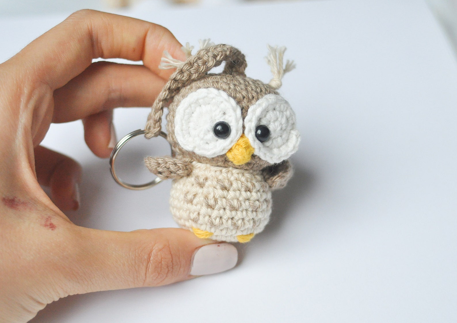 Keychain Owl CROCHET PDF PATTERN english - Etsy