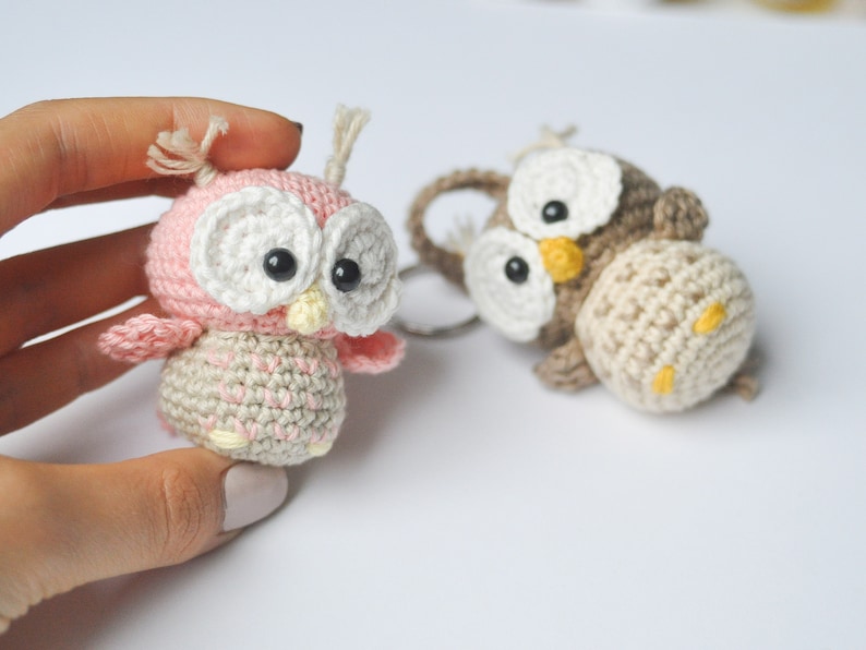 Keychain Owl CROCHET PDF PATTERN english - Etsy