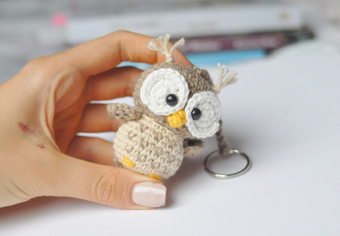 Keychain Owl CROCHET PDF PATTERN english - Etsy
