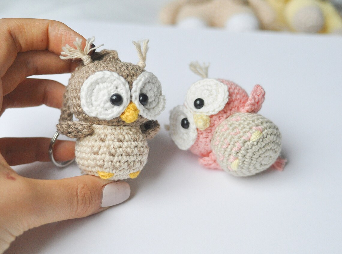 Keychain Owl CROCHET PDF PATTERN english - Etsy