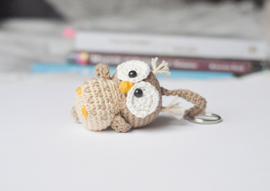 Keychain Owl CROCHET PDF PATTERN english - Etsy