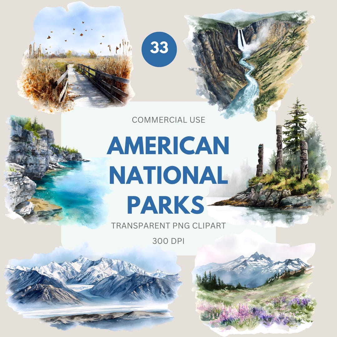 American National Parks Clipart, National Park, Outdoor Adventure ...