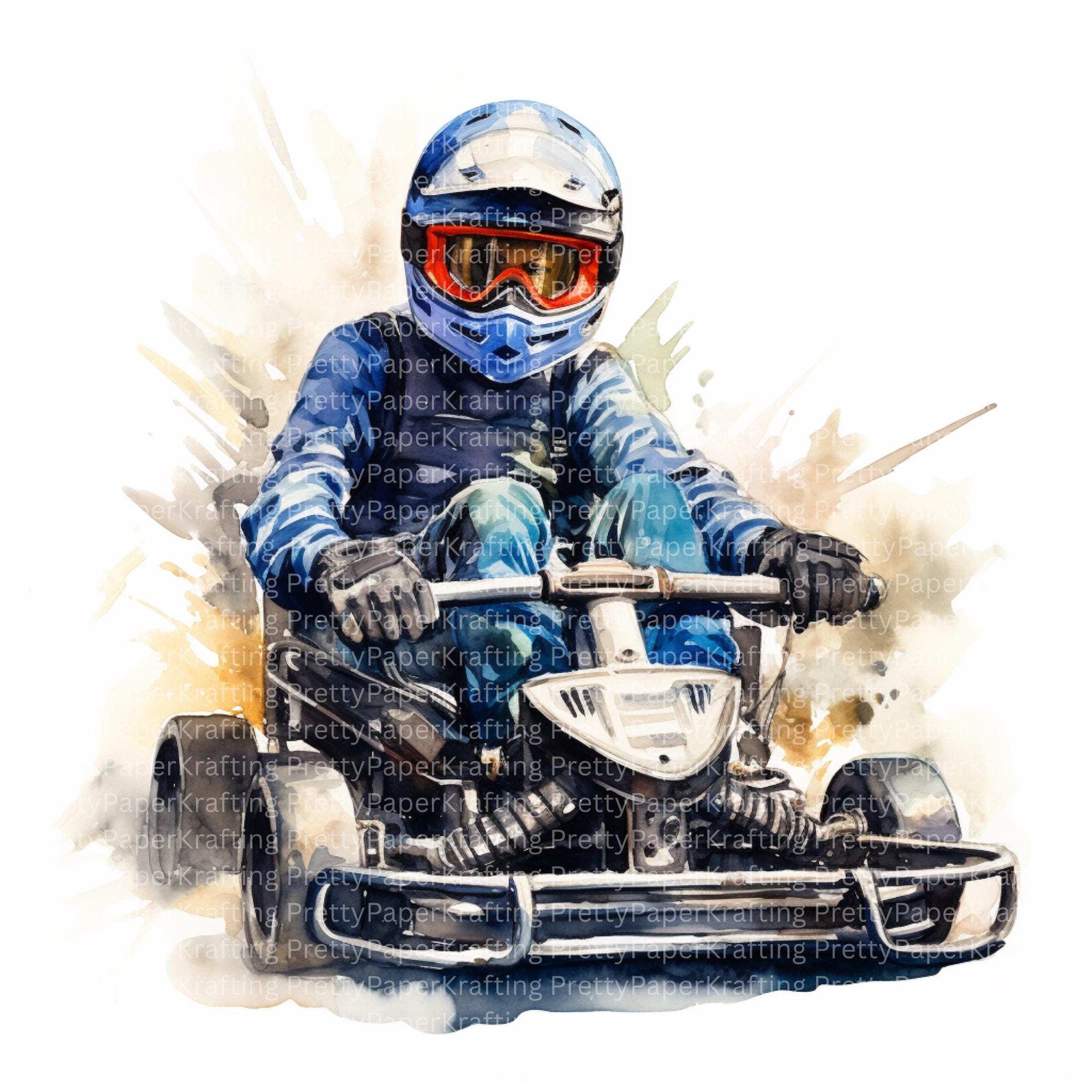Go Kart Clipart, Racing Car, Kids Racing Birthday High Quality Jpgs, Go ...