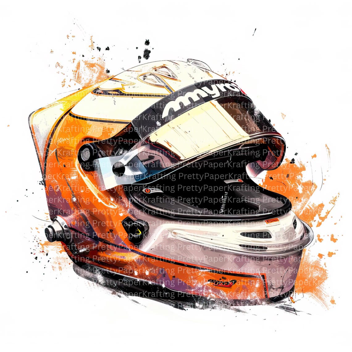 F1 Formula 1 Helmet Clipart, Watercolor Racing Driver Headgear ...