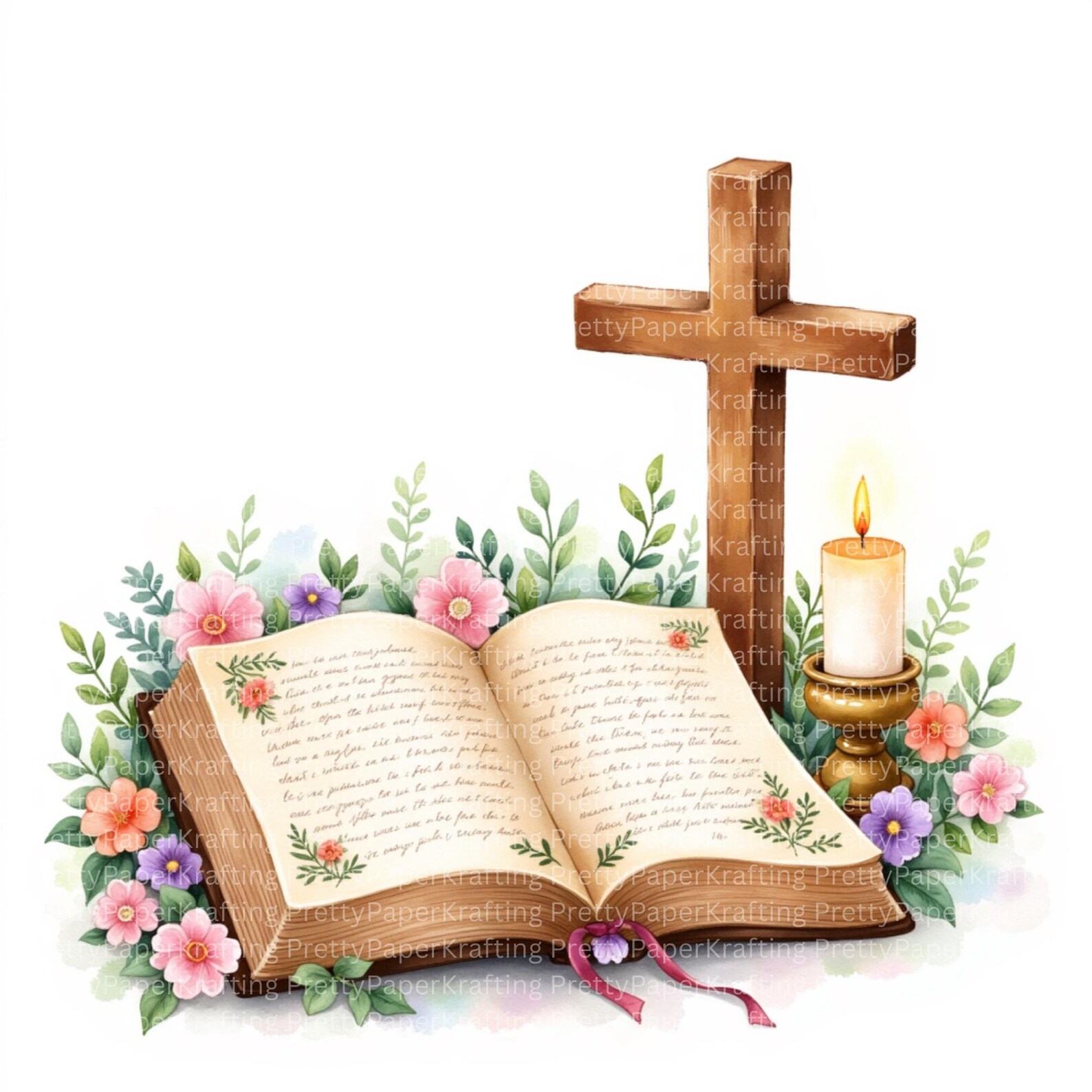 Cross Clipart, Bible Clipart JPG, Bible, Christian Cross Art, Religious ...